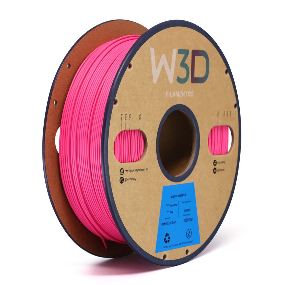 Filamento PLA MATE W3D – Magenta - Waynet